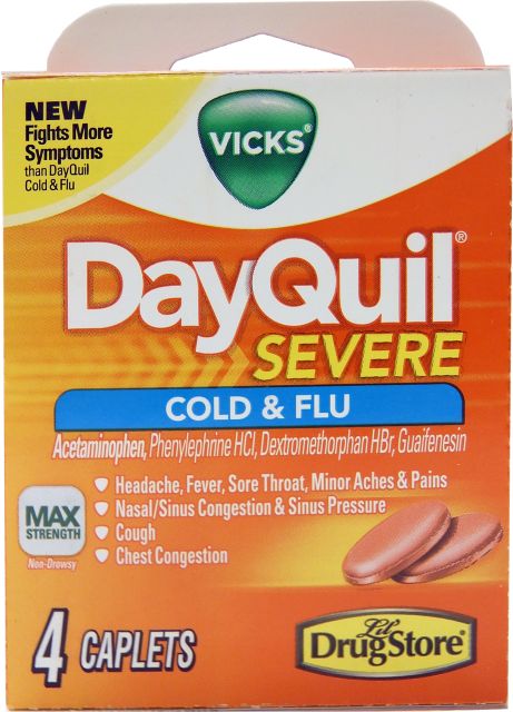 Dayquil Severe Cold and Flu 4ct Caplet | DayQuil | University of Cincinnati